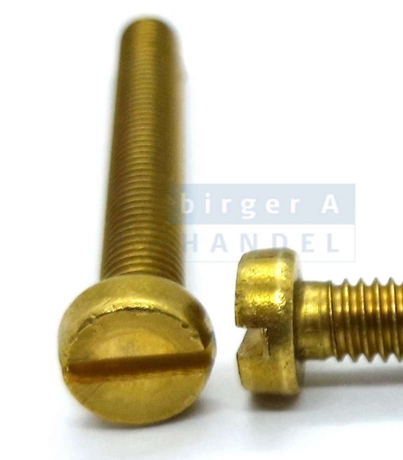 Din 84 messing cylinder hoved maskinskrue lige kærv - Birger A. Handel ...