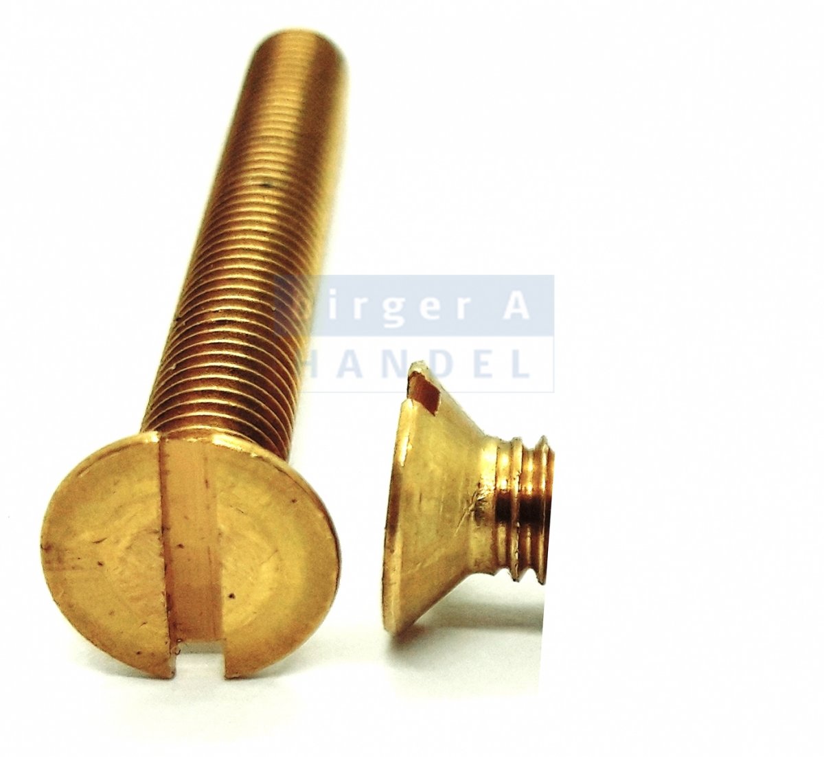 Din 963 messing undersænket maskinskrue lige kærv - Birger A. Handel ...