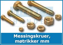 Messing skruer, bolte, møtrik, skiver, gevindstænger, nitter m.m ...